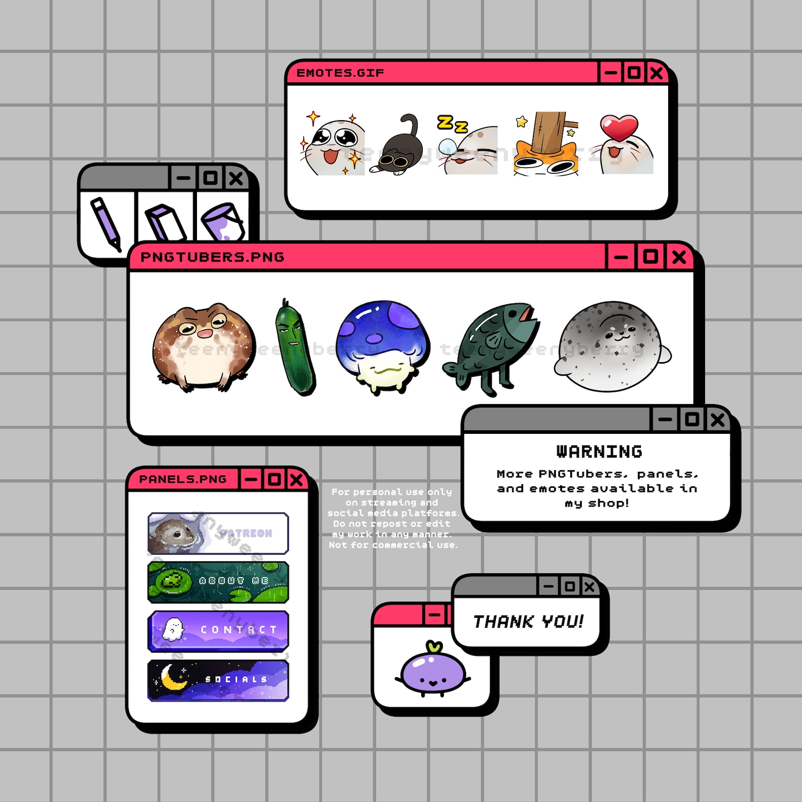 Seal Pngtuber - Cute Avatar for Twitch Streaming - Etsy