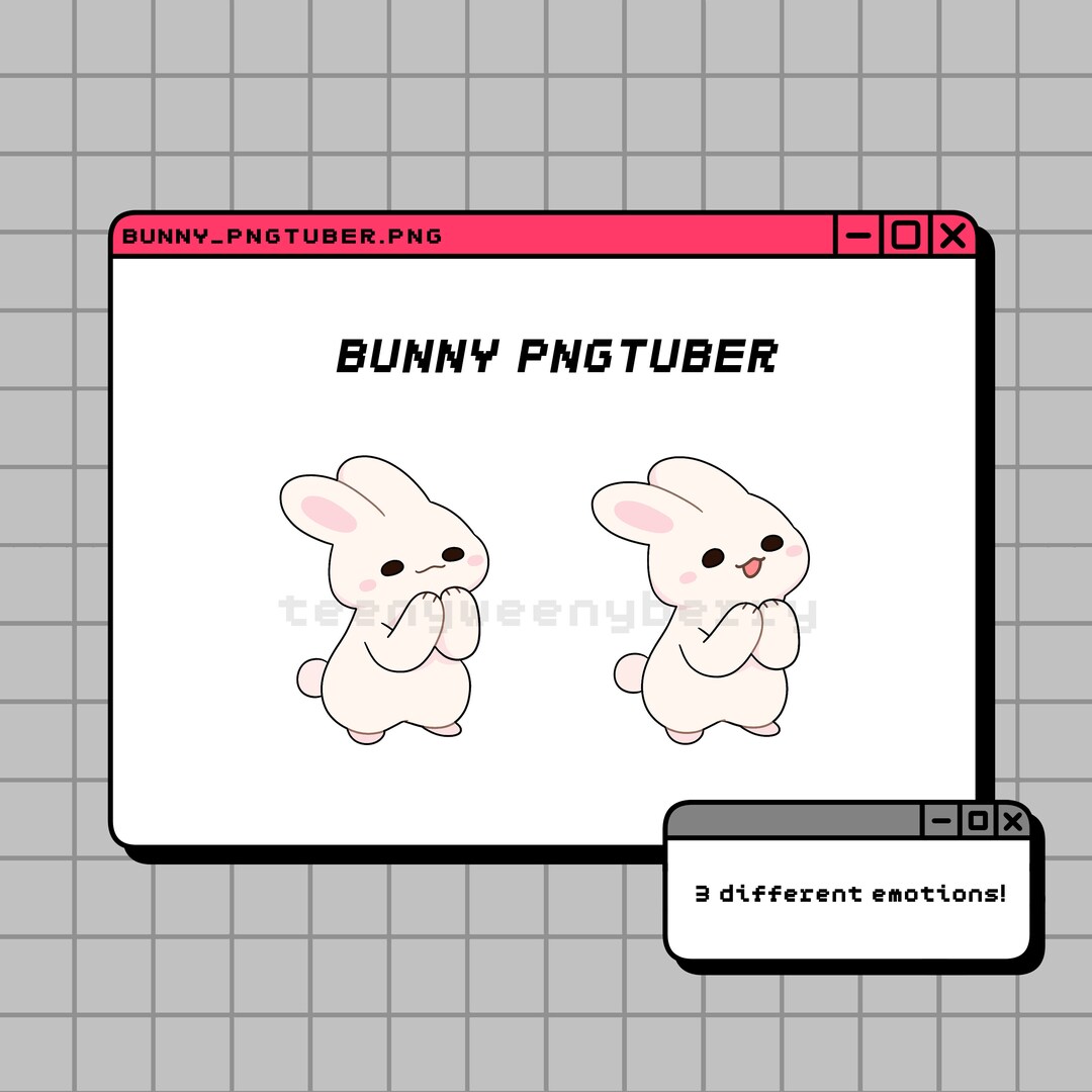 Bunny Pngtuber - Cute Avatar for Twitch Streaming - Etsy