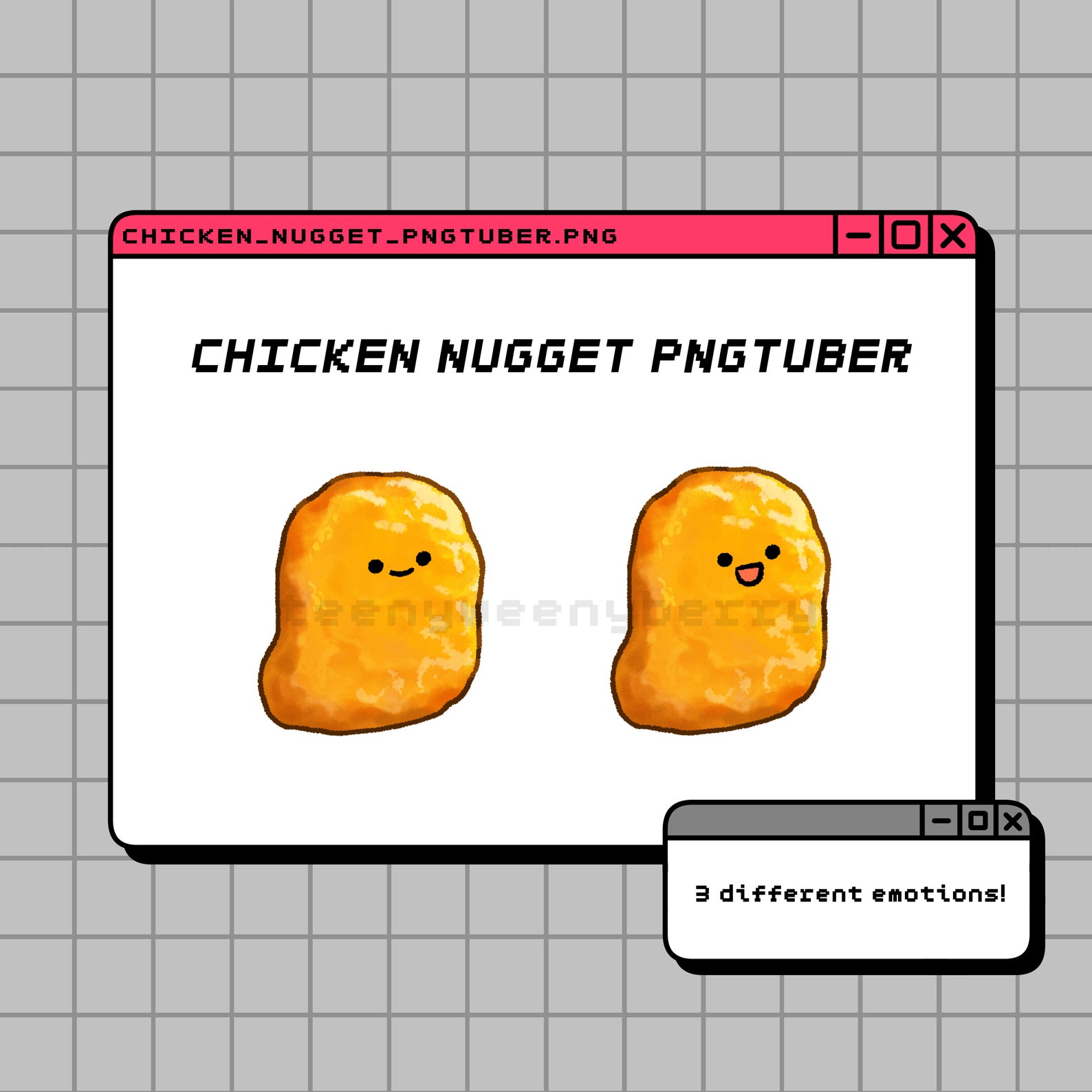 Chicken Nugget Pngtuber - Cute Avatar for Twitch Streaming - Etsy