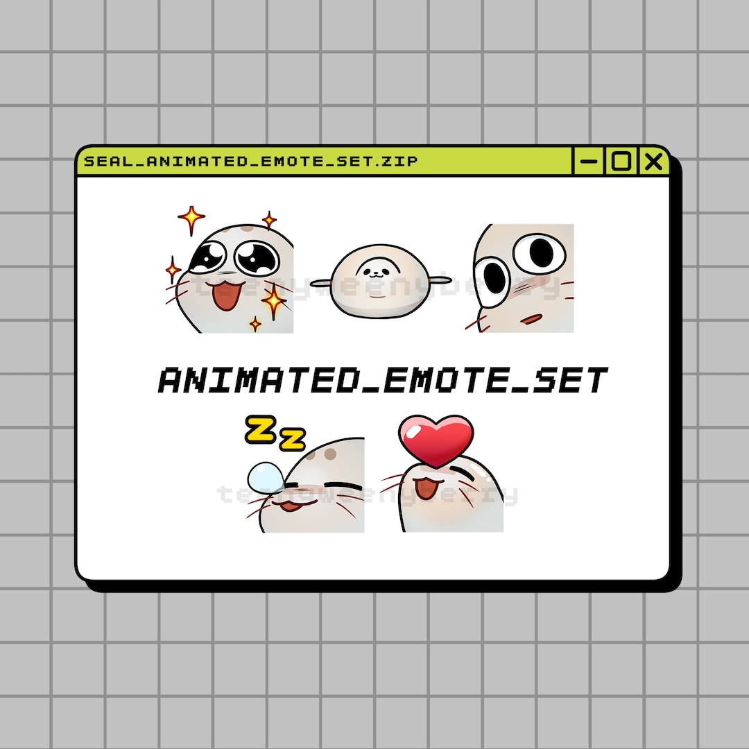Seal Animated Emote Set - Cute, Funny, Meme | Twitch, Youtube, Discord ...