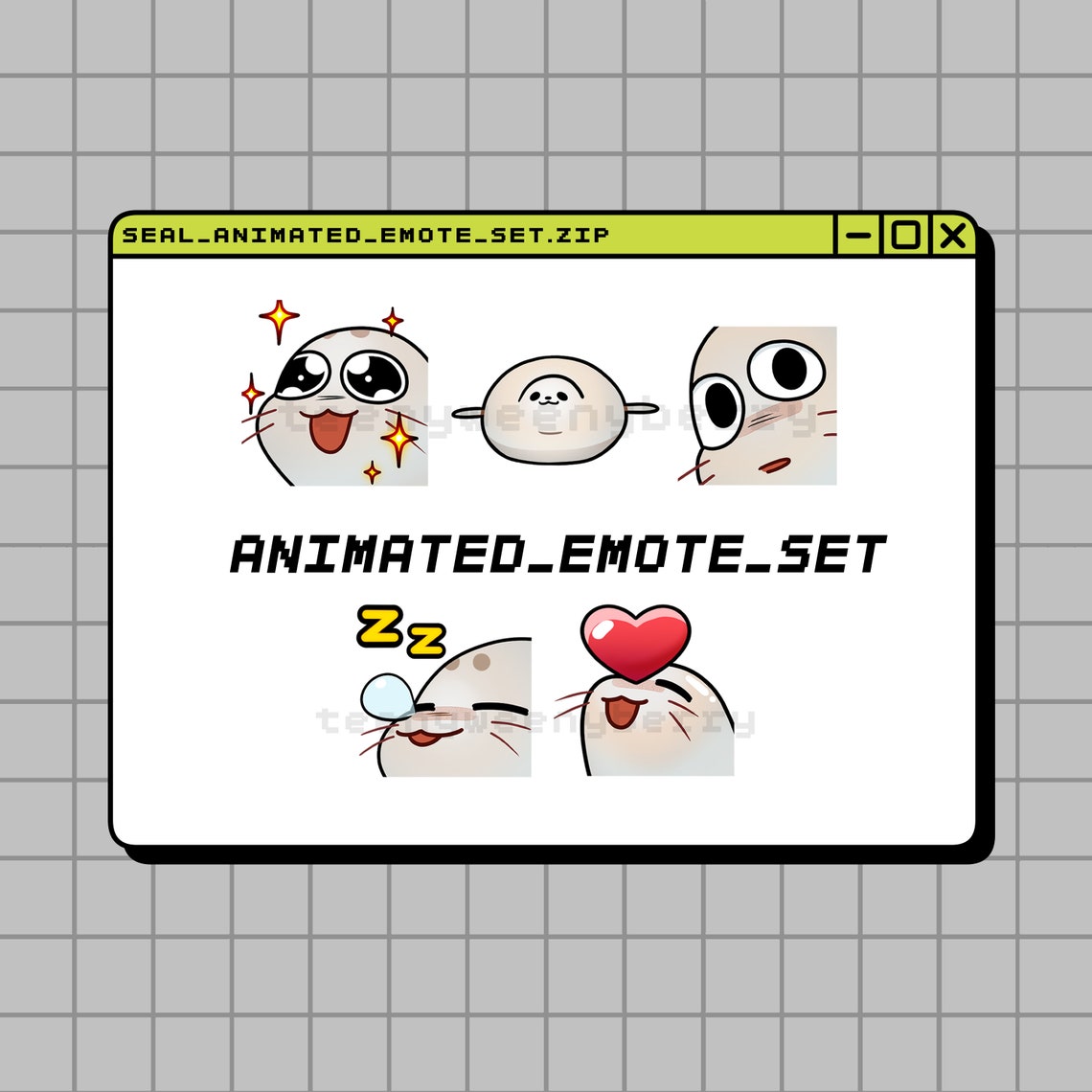 Seal Animated Emote Set - Cute, Funny, Meme | Twitch, Youtube, Discord ...