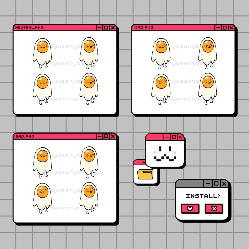 ANIMATED Egg With Legs Pngtuber - Cute Avatar for Streaming | Twitch ...
