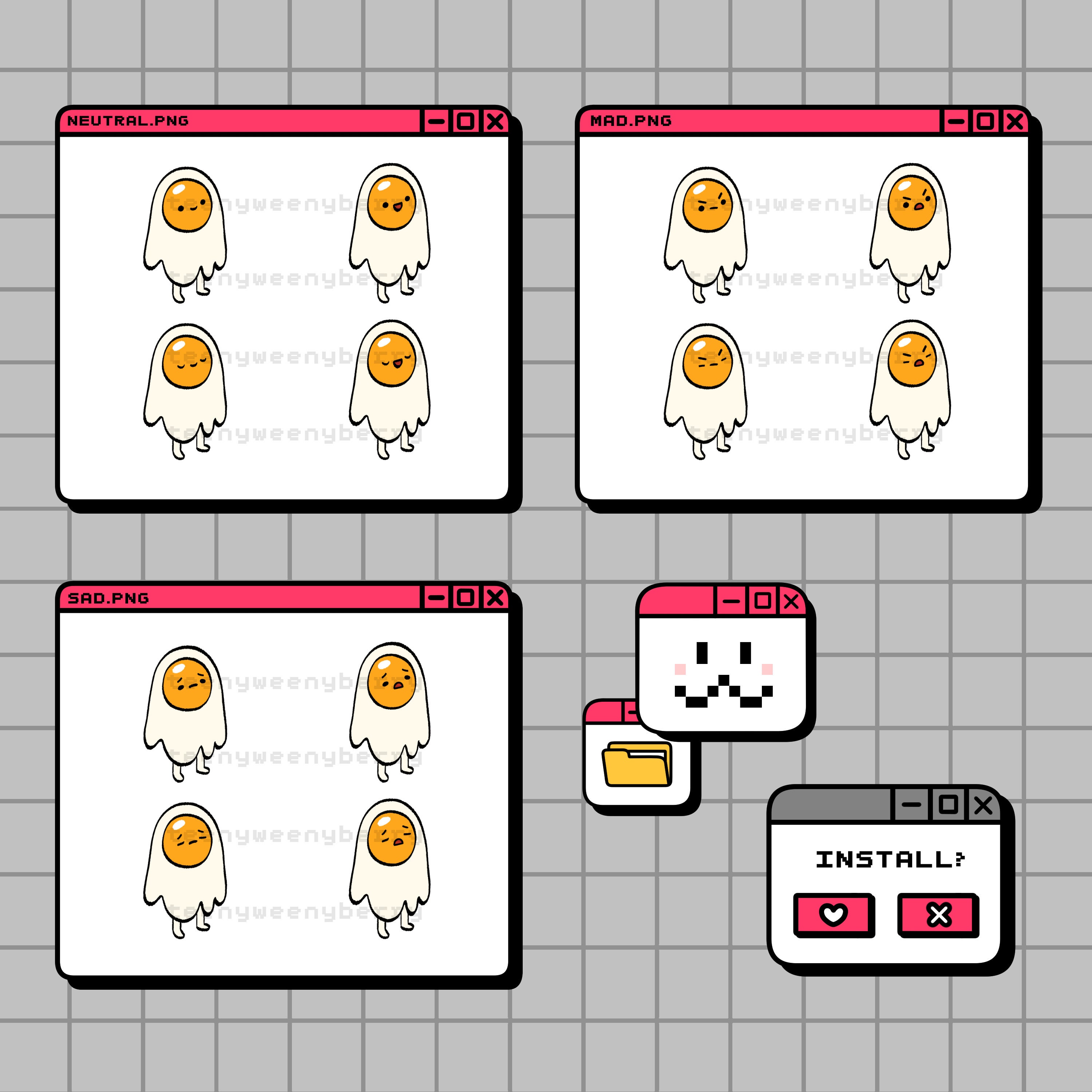 ANIMATED Egg With Legs Pngtuber - Cute Avatar for Streaming | Twitch ...