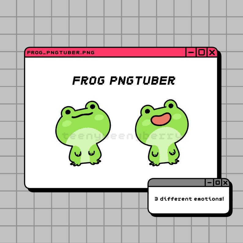 Frog Pngtuber - Cute Avatar for Streaming | Twitch, Youtube | Instant ...