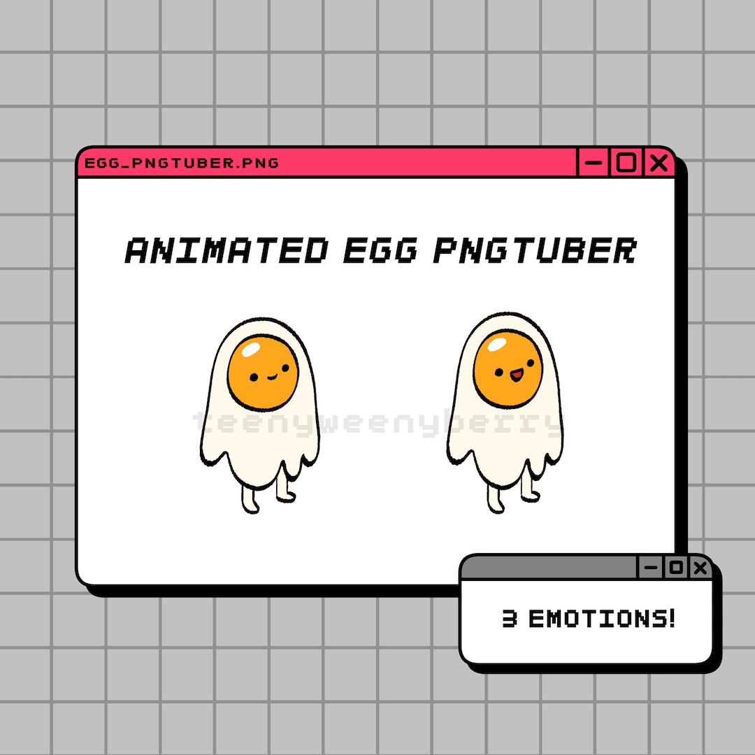 ANIMATED Egg With Legs Pngtuber - Cute Avatar for Streaming | Twitch ...