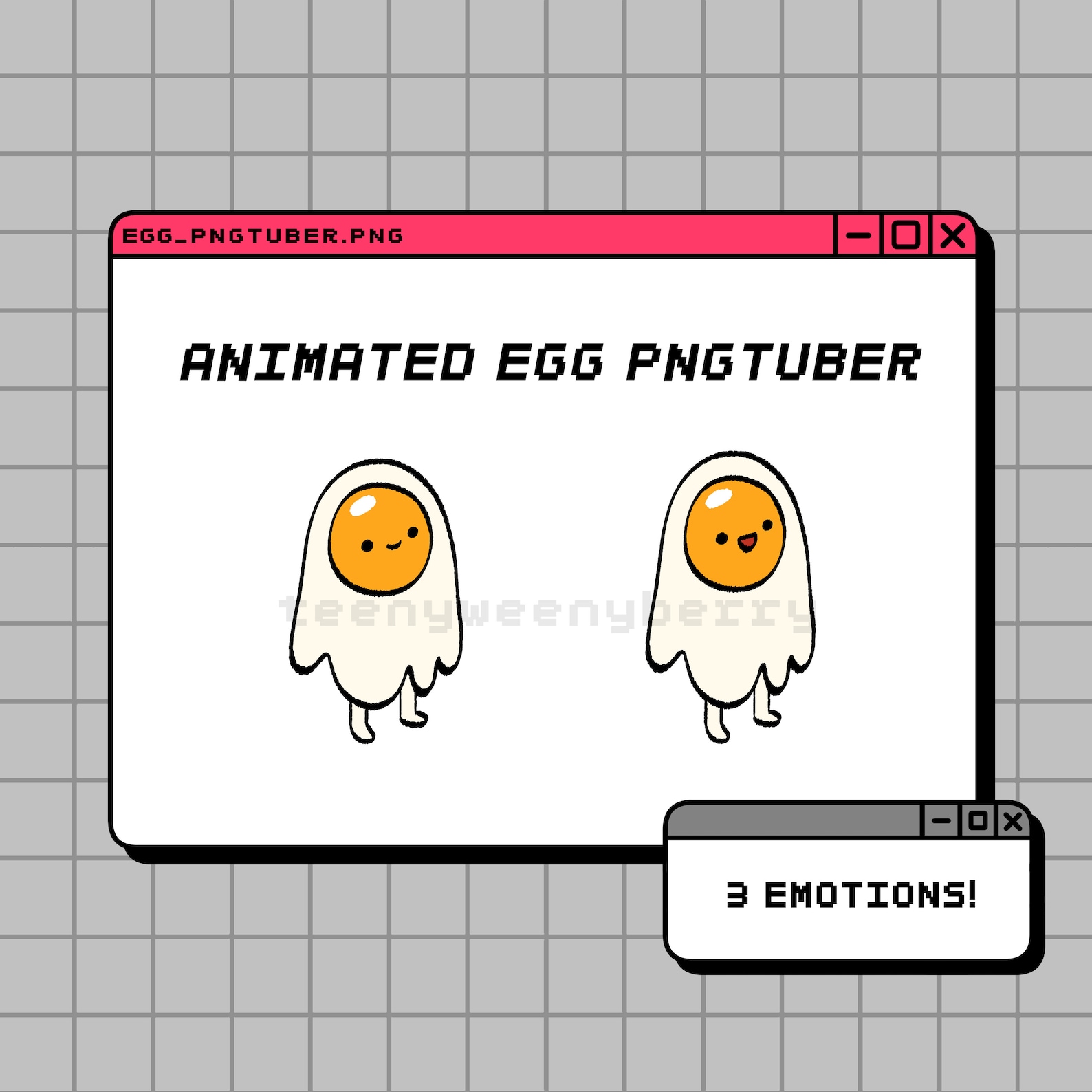 ANIMATED Egg With Legs Pngtuber - Cute Avatar for Streaming | Twitch ...