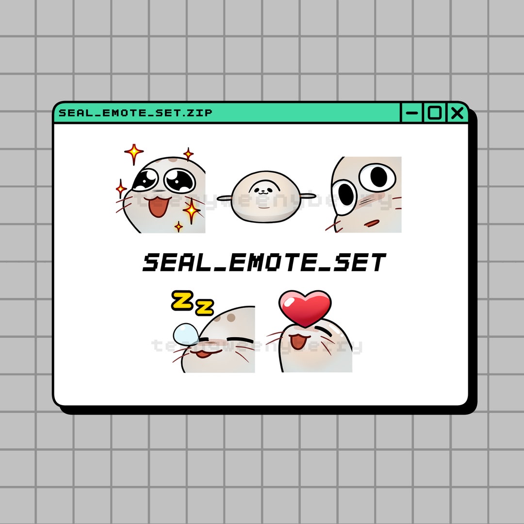 Static Seal Emote Set - Cute, Funny, Meme | Twitch, Youtube, Discord ...