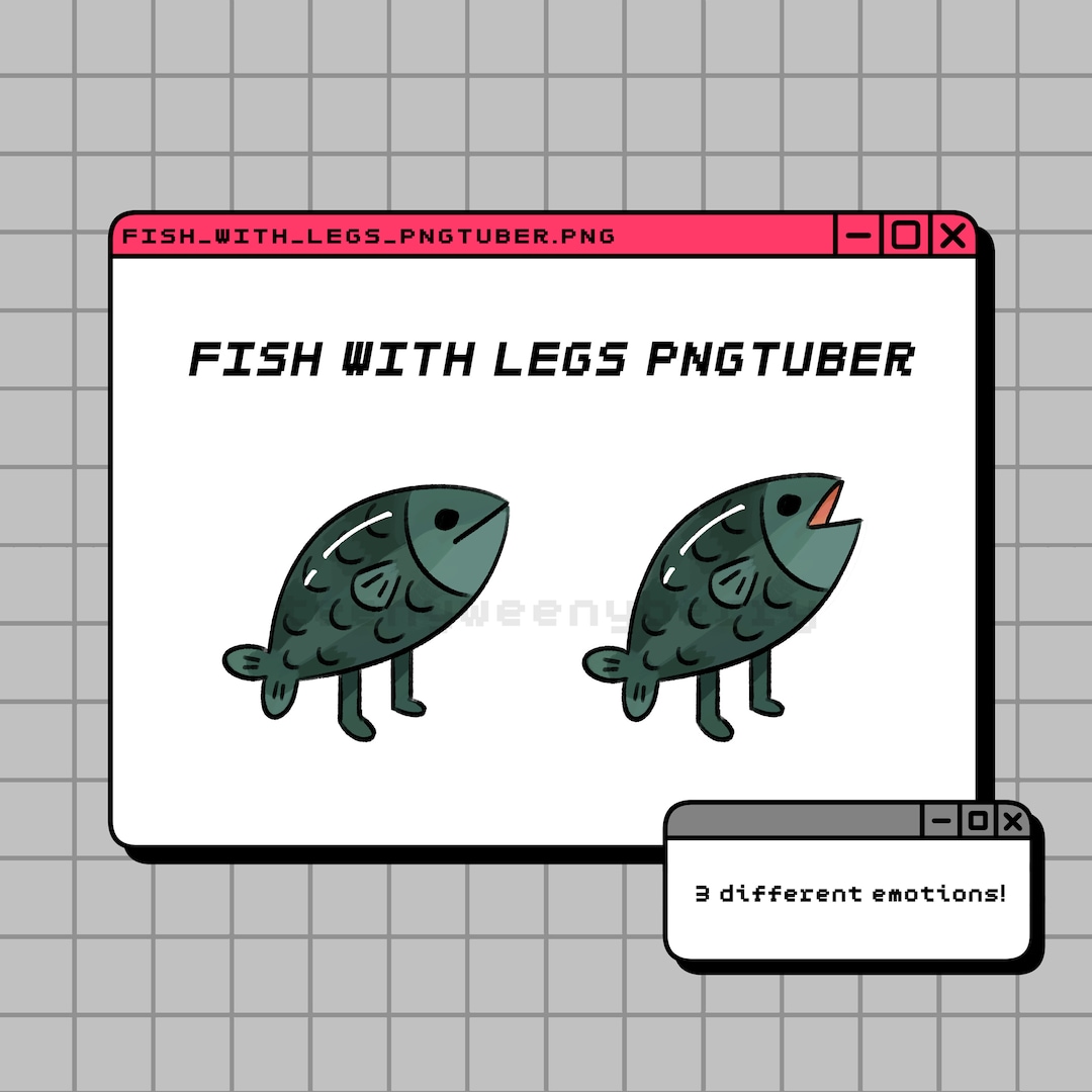 Fish With Legs Pngtuber - Funny Avatar for Twitch Streaming - Etsy