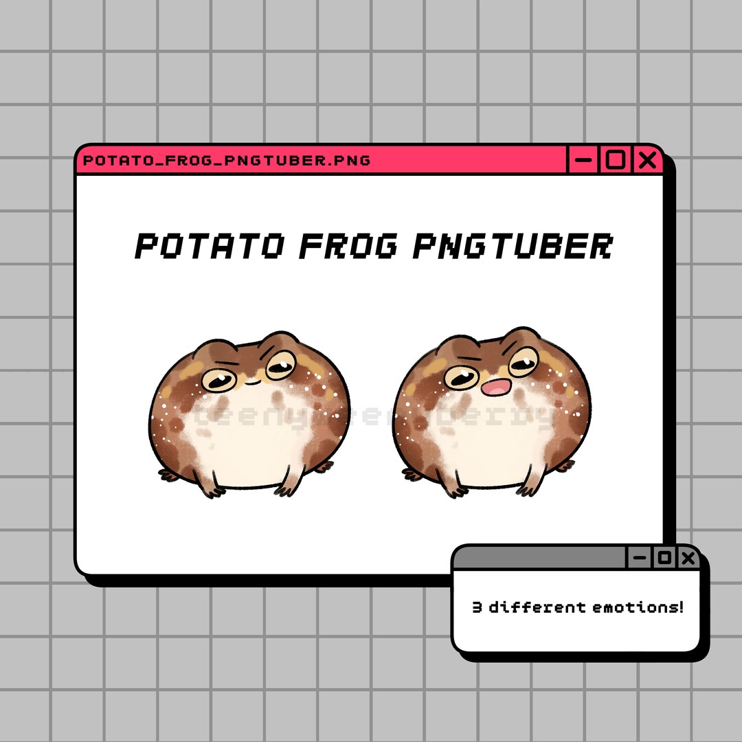 Potato Frog Pngtuber - Cute Avatar for Twitch Streaming - Etsy