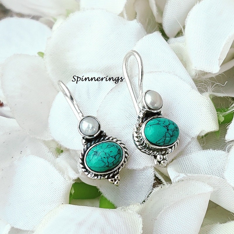 Turquoise Earrings - Etsy
