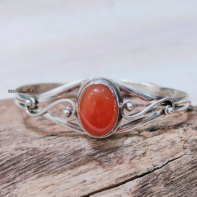 Carnelian Bangle - Etsy