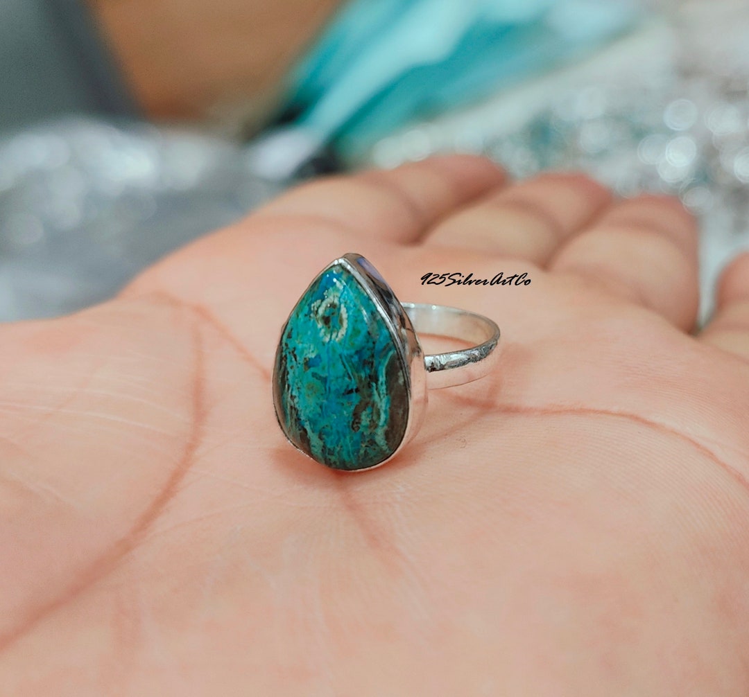 Shattuckite Ring, 925 Sterling Ring, Handmade Ring, Shattuckite Jewelry ...