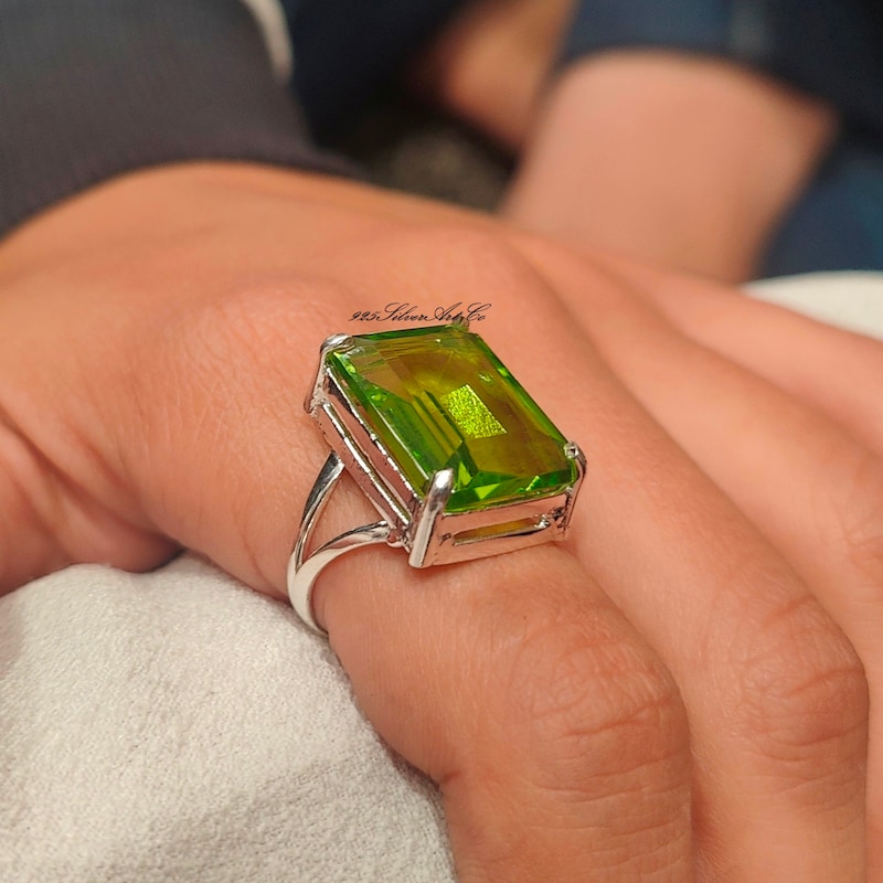 Peridot Ring - Etsy