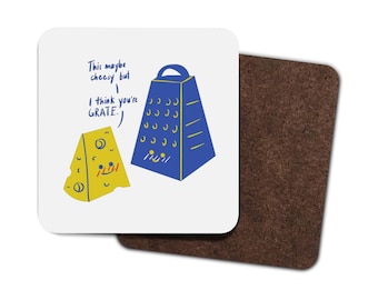 Motivational Cheese Coaster, Funny Cheese Pun Coaster, Inspitational ...