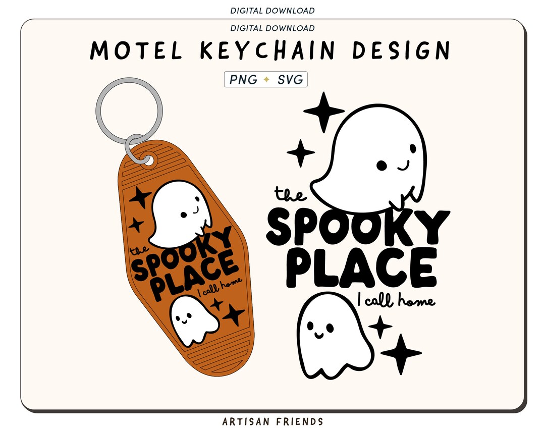 Halloween MOTEL KEYCHAIN Svg, Vintage Keychain Svg, Svg for Keychain ...
