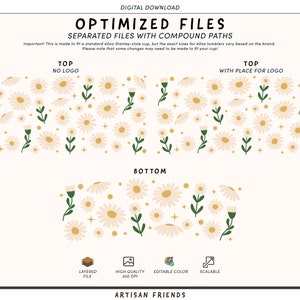 Magical Daisy Flower SVG PNG Design for 40oz Tumbler Wrap, Summer Svg ...