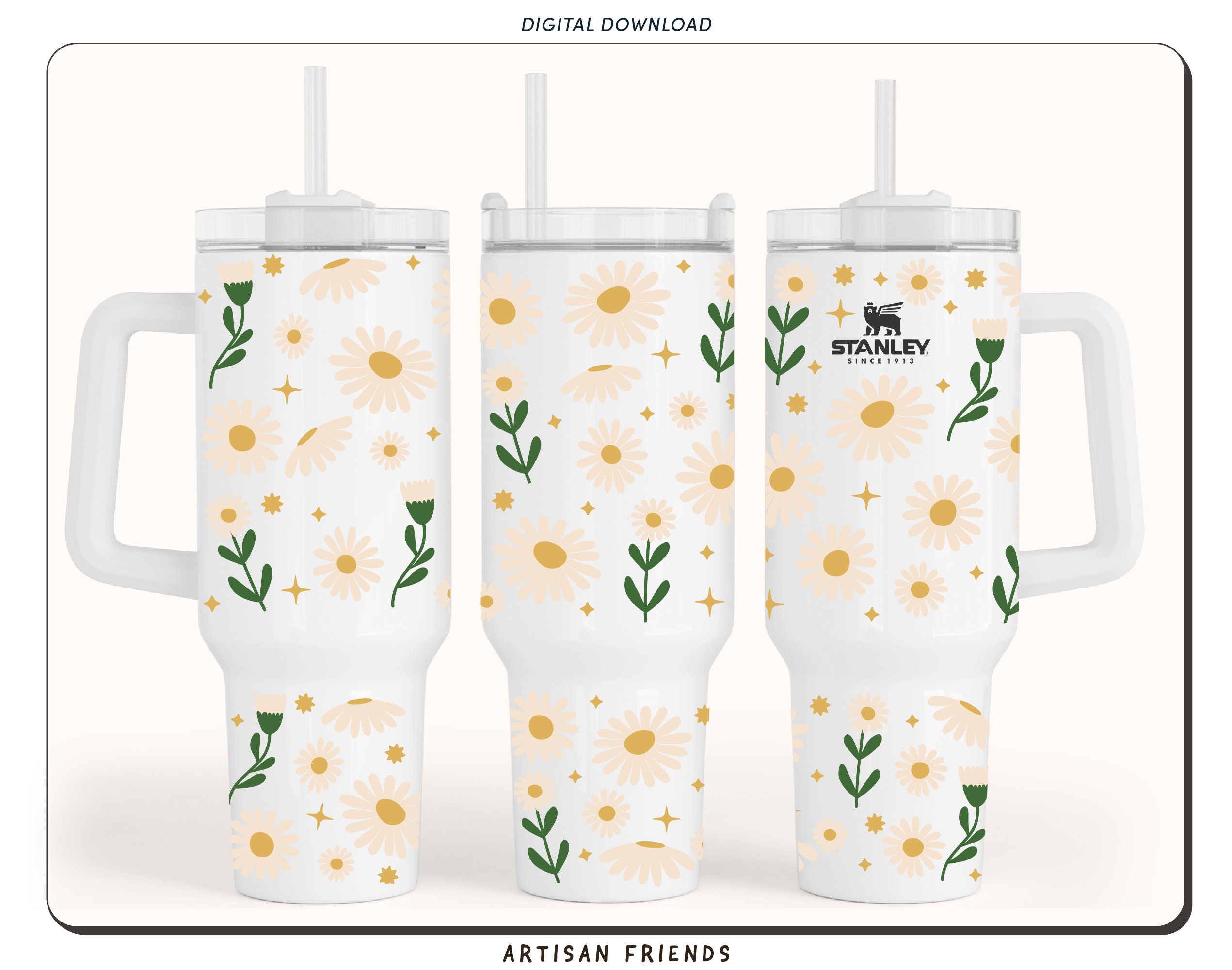 Magical Daisy Flower SVG PNG Design for 40oz Tumbler Wrap - Etsy