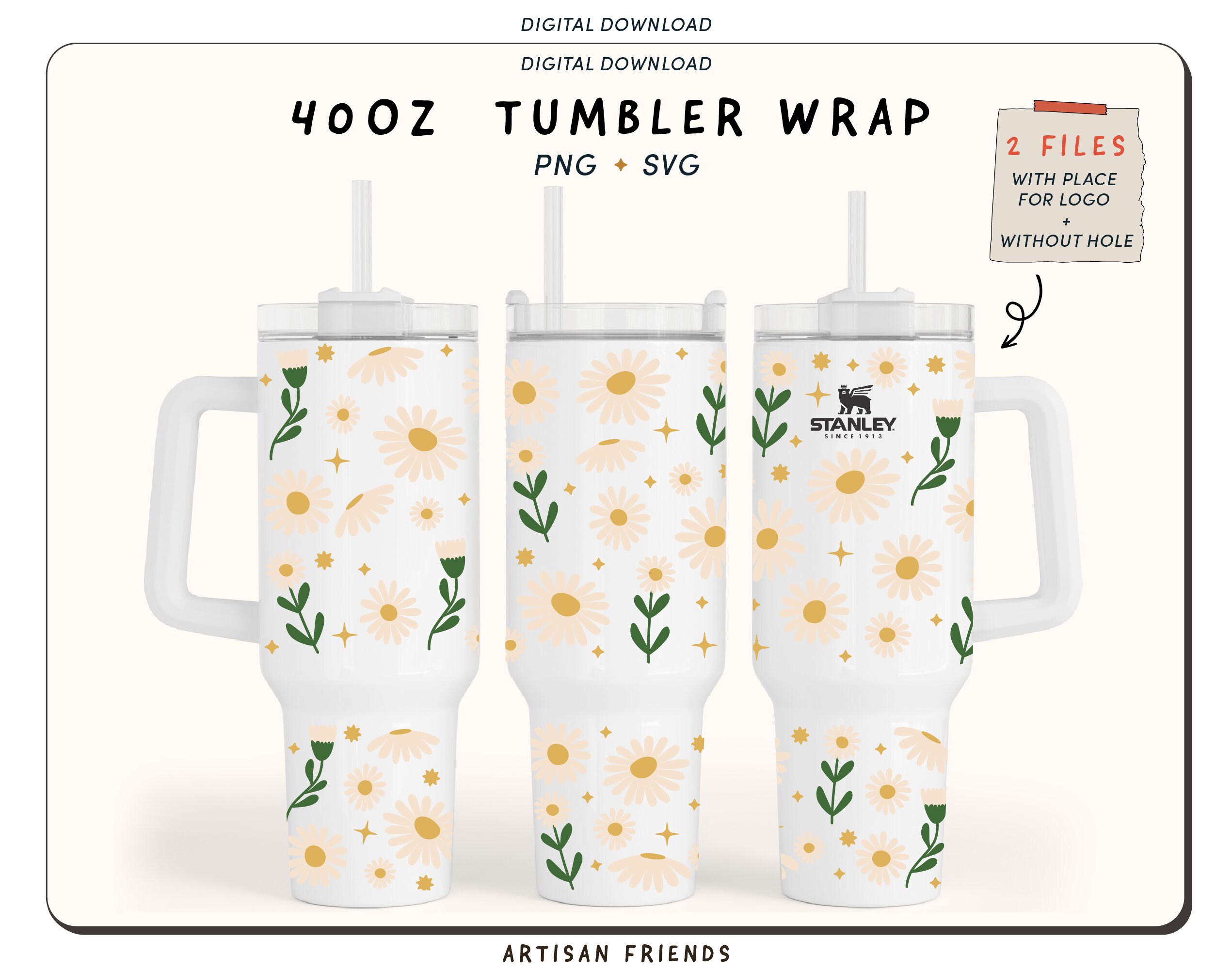 Magical Daisy Flower SVG PNG Design for 40oz Tumbler Wrap - Etsy