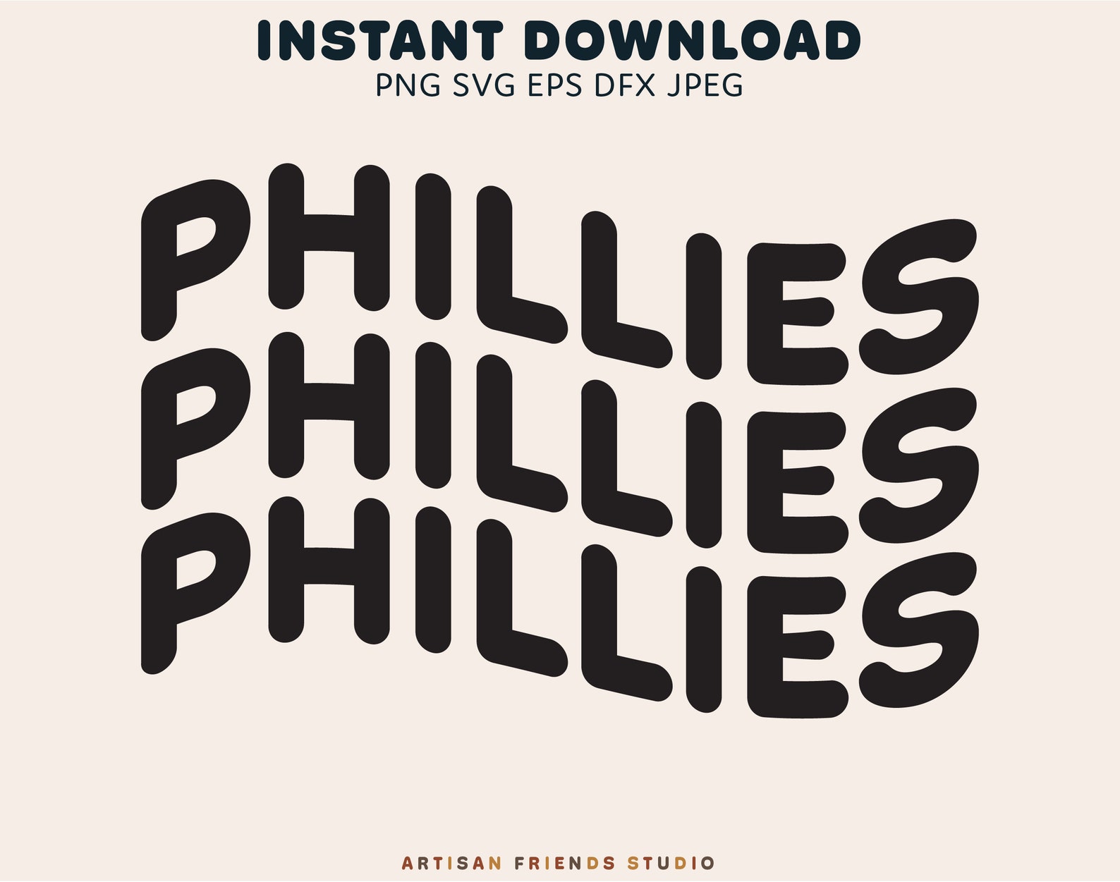 WAVY PHILLIES SVG Phillies Mascot Svg Team Mascot Svg - Etsy