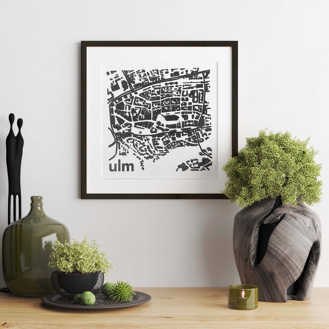 3D Picture Ulm I Map I Mural I Relief I Decoration I Gift - Etsy