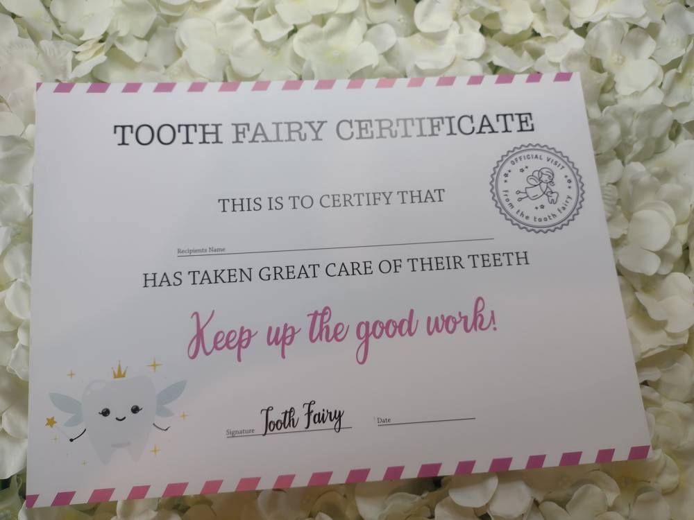 Certificado de Hada de los Dientes - Etsy México
