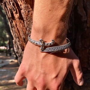 925 Sterling Silver Zulfiqar Cuff Bracelet Adjustable: Unique Shia ...