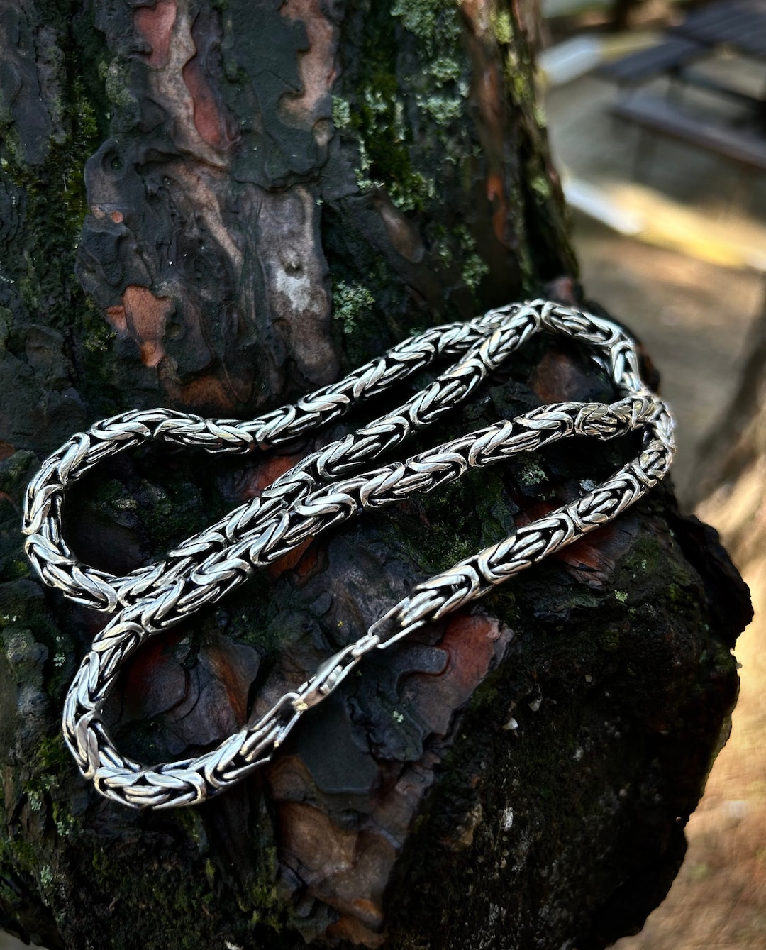 Men's Byzantine King Chain Necklace: Heavy 925 Sterling Silver Bali ...