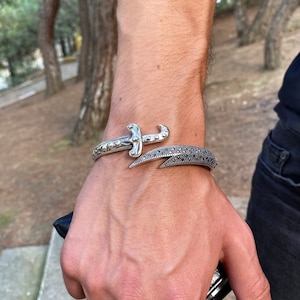 925 Sterling Silver Zulfiqar Cuff Bracelet Adjustable: Unique Shia ...