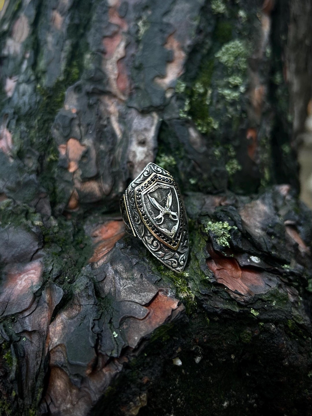 Zulfiqar Sword Thumb Ring 925K Silver, Mens Imam Ali Shia Thumb Ring ...