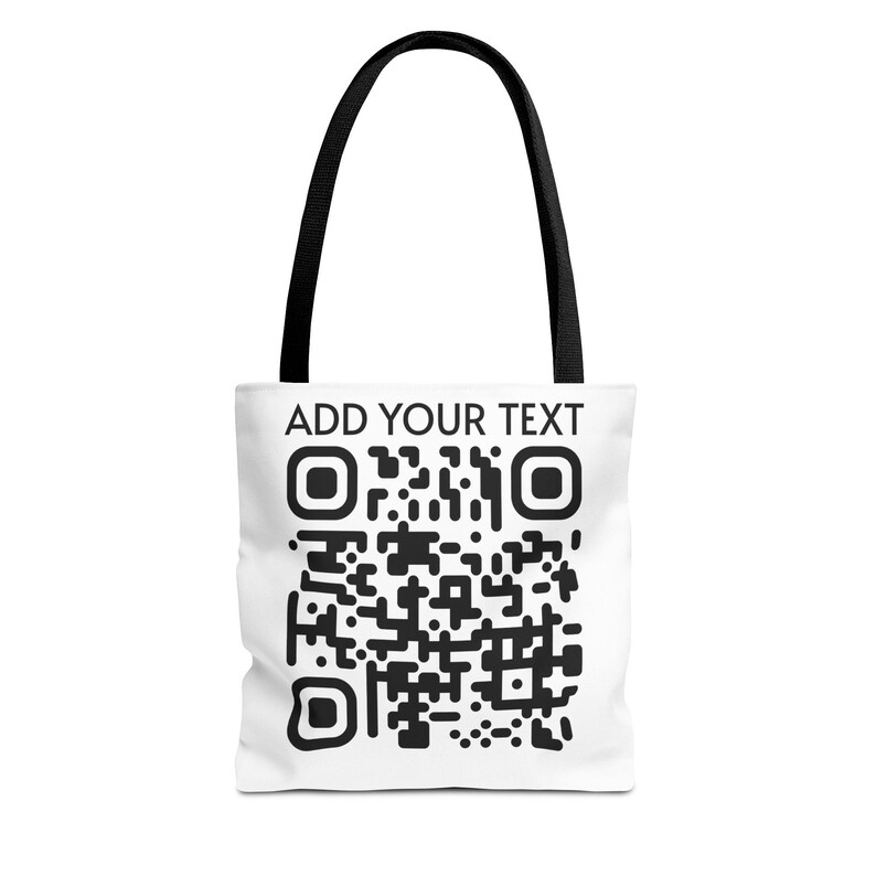 Scannable QR Code Tote Bag Personalized Design for Shopping, Promotions ...