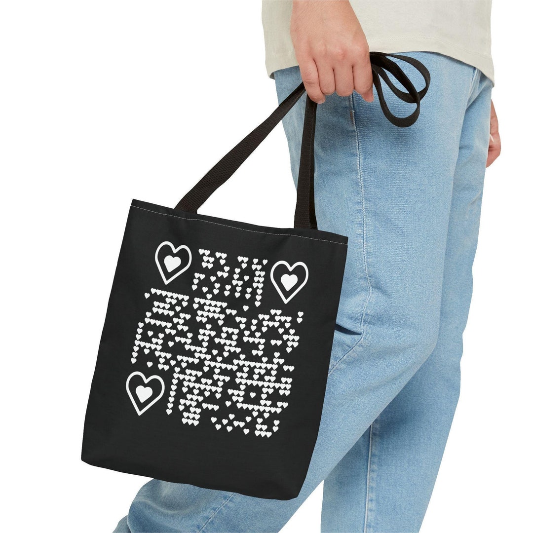 Scannable QR Code Tote Bag | Personalized Design for Shopping ...