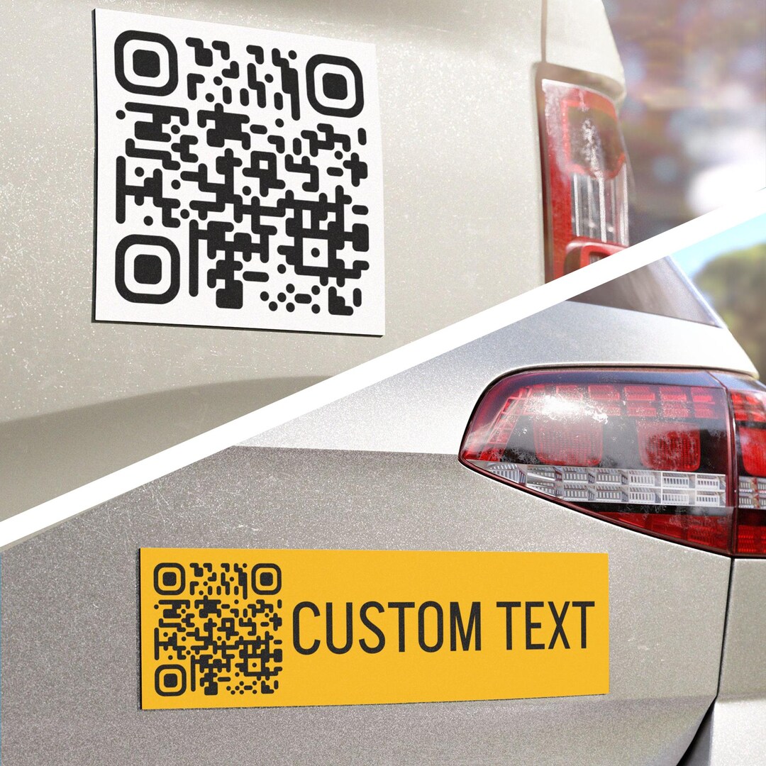 QR Code Car Magnet Custom | Promote Instagram, Tiktok, Business, Funny ...