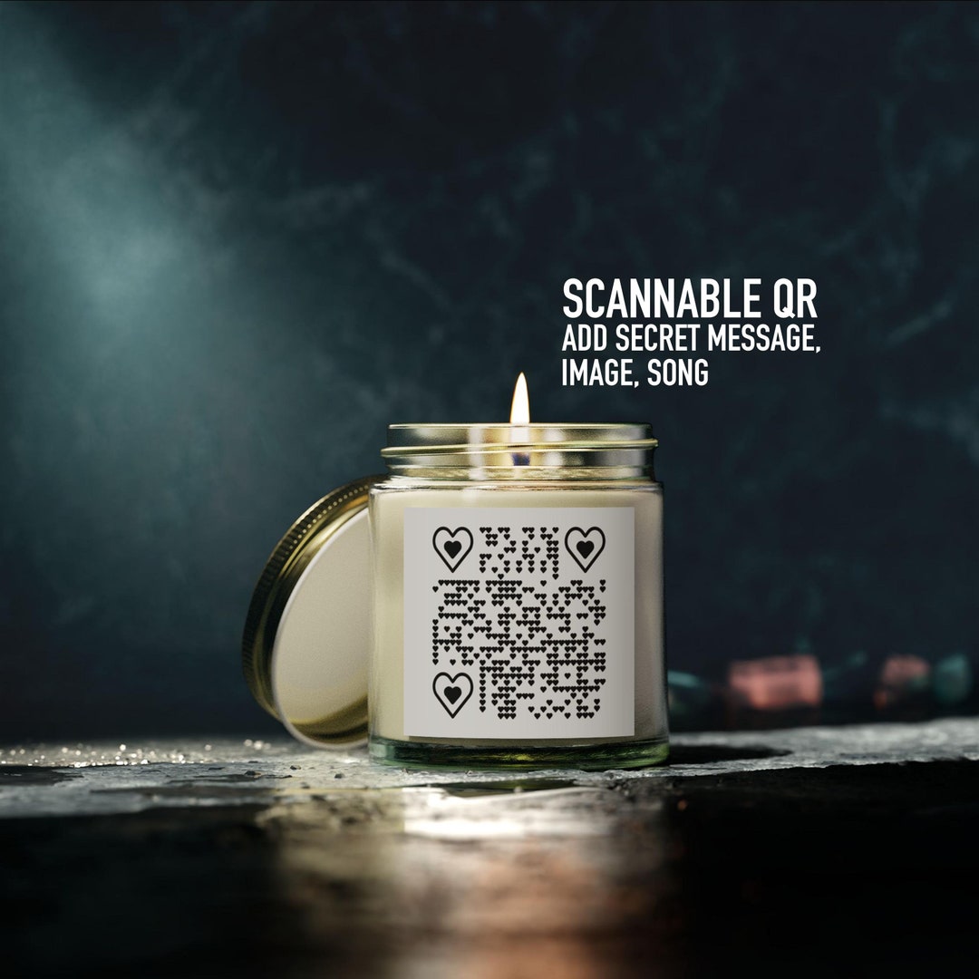 Custom QR Code Candle | Personalized Gift for Secret Messages, Weddings ...