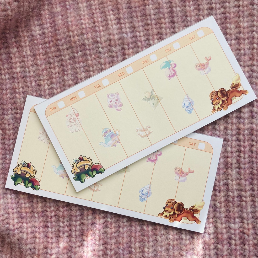 Food Pokemon Weekly Planner Pad - Etsy