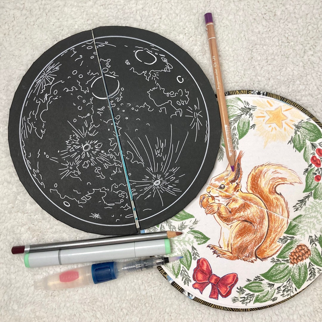 Full Moon Circle Sketchbook - Etsy