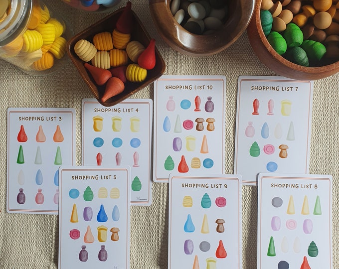 DIGITAL BUNDLE of Loose Parts Play: 18 Pattern Cards, 10 Counting Cards ...
