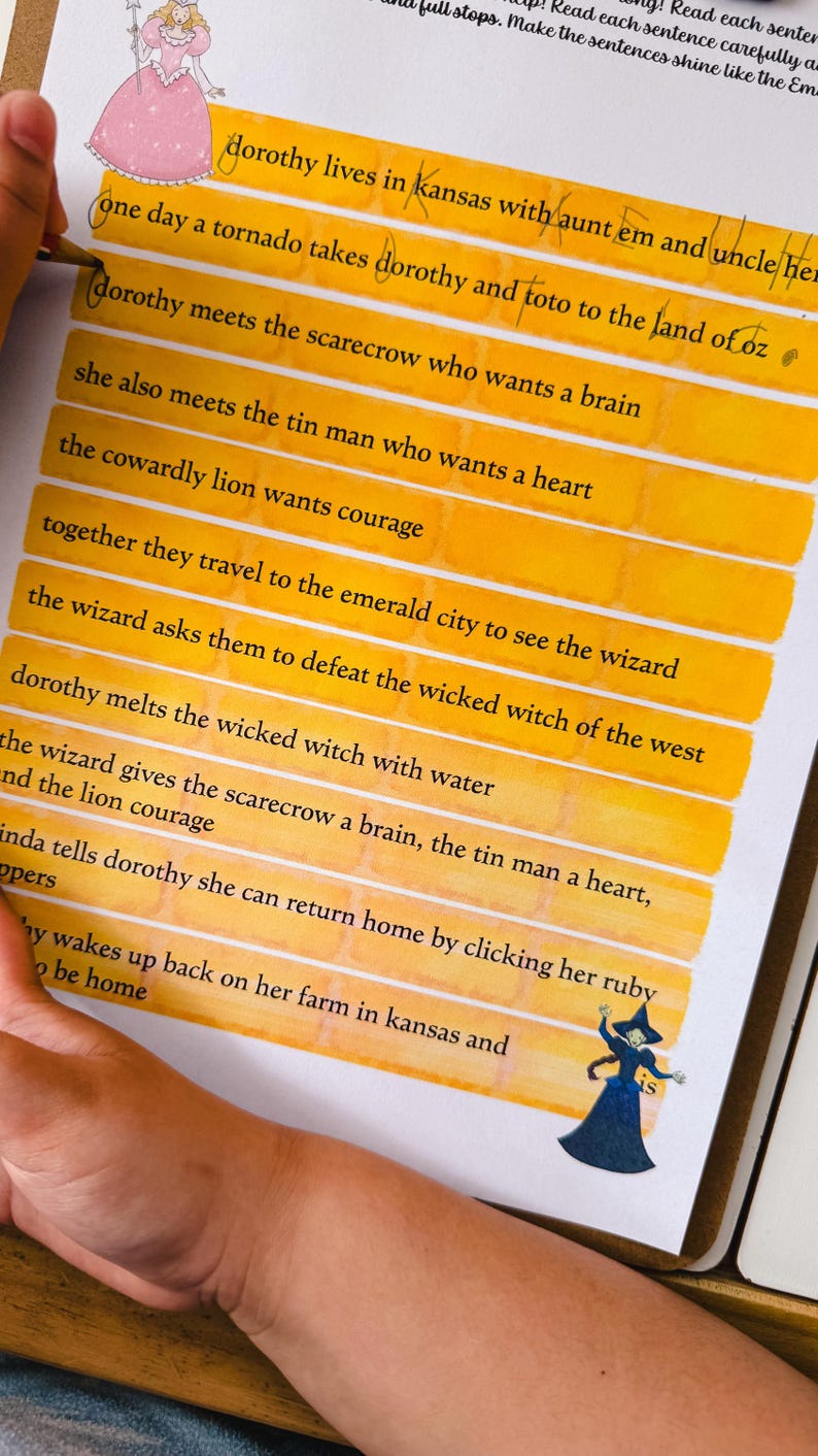 The Wizard of Oz Printable Activity Pack (english Language Arts) - Etsy