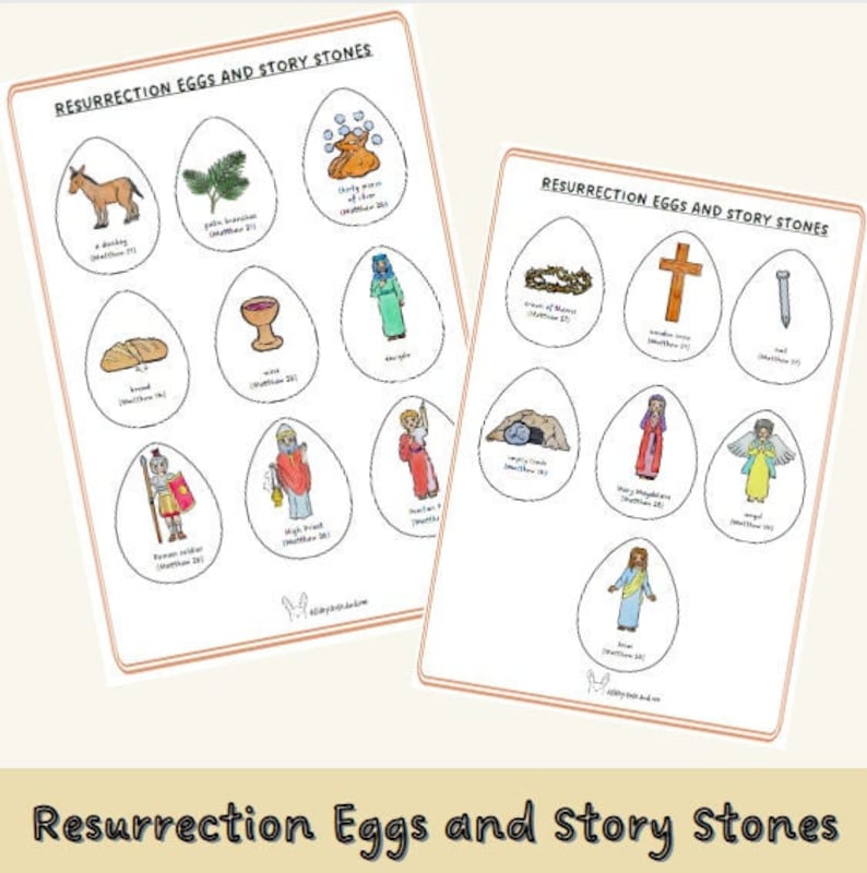 Resurrection Eggs and Easter Story Stones PRINTABLE - Etsy