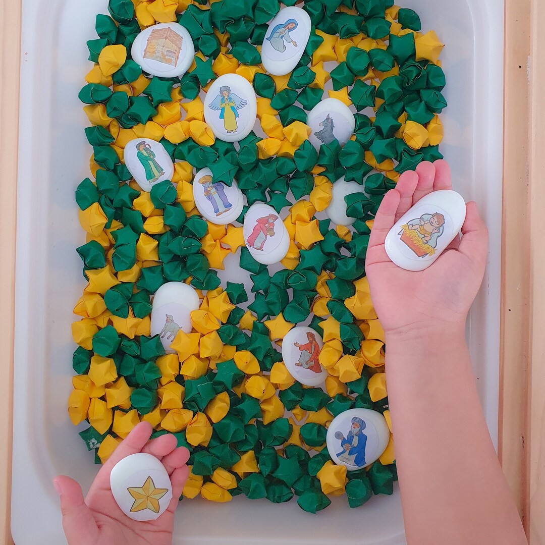 The Nativity Christmas Story Stones - Etsy