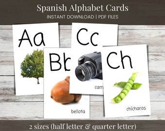 Spanish Alphabet Cards, Printable, Preschool Classroom, Homeschool ...