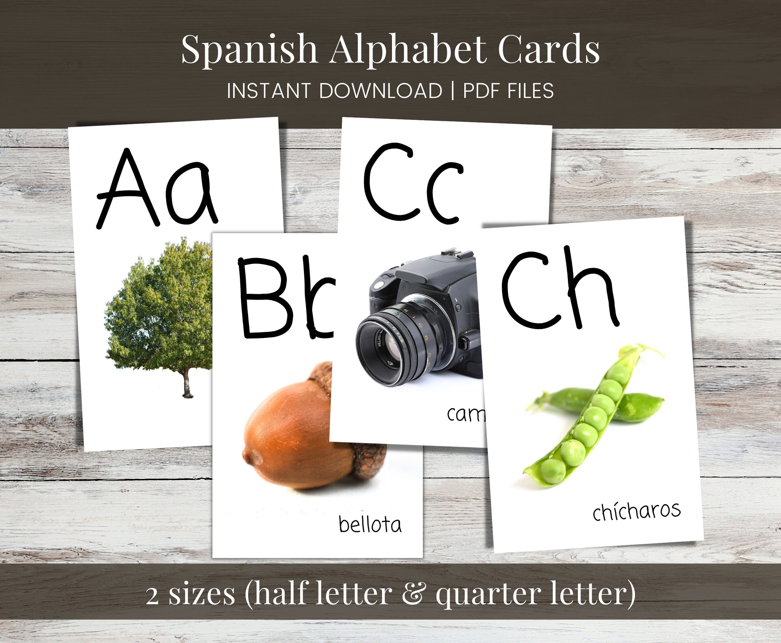 Spanish Alphabet Cards, Printable, Preschool Classroom, Homeschool ...