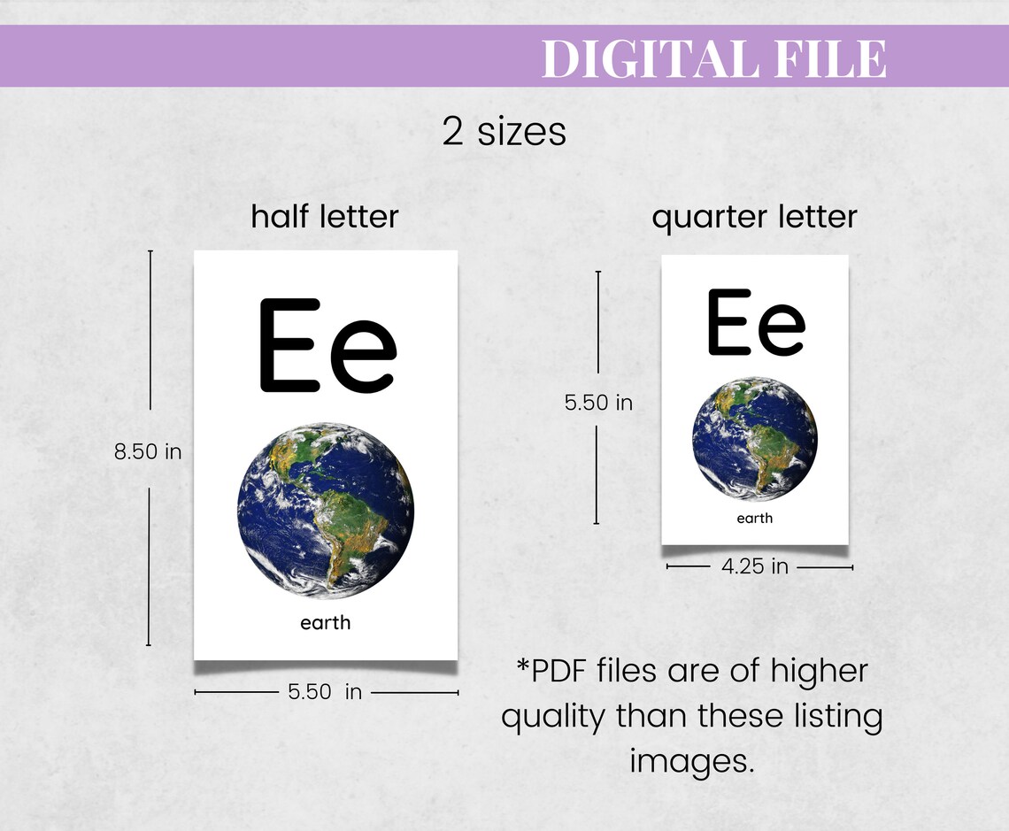 Alphabet Cards With Real Pictures Printable Flashcards - Etsy