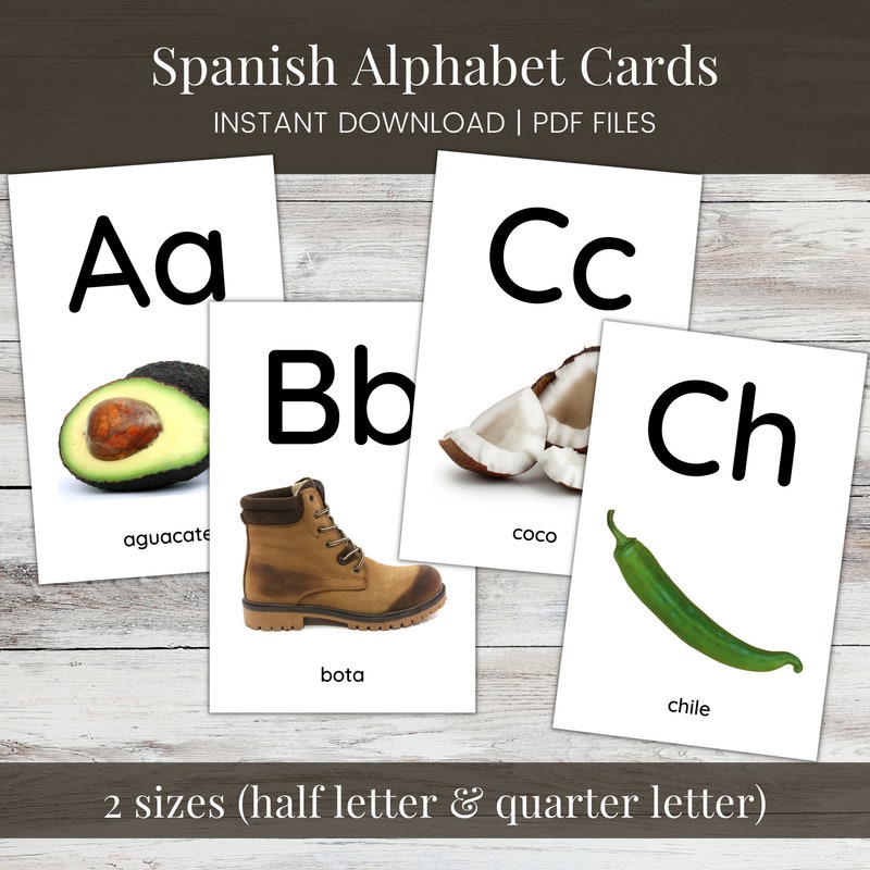 Spanish Alphabet Poster - Etsy