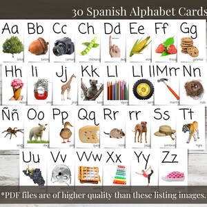 Spanish Alphabet Cards, Printable, Preschool Classroom, Homeschool ...