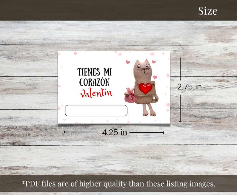 Spanish Valentine's Day Cards for Kids, Dia De San Valentin, Printable ...