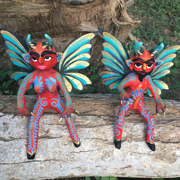 Paper Mache Devil - Etsy
