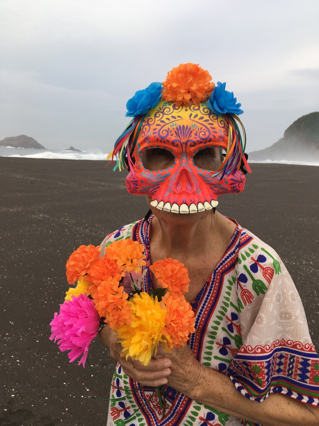 Paper Mache Skull Masks, Day of the Dead Art, Catrina and Devil Costume ...