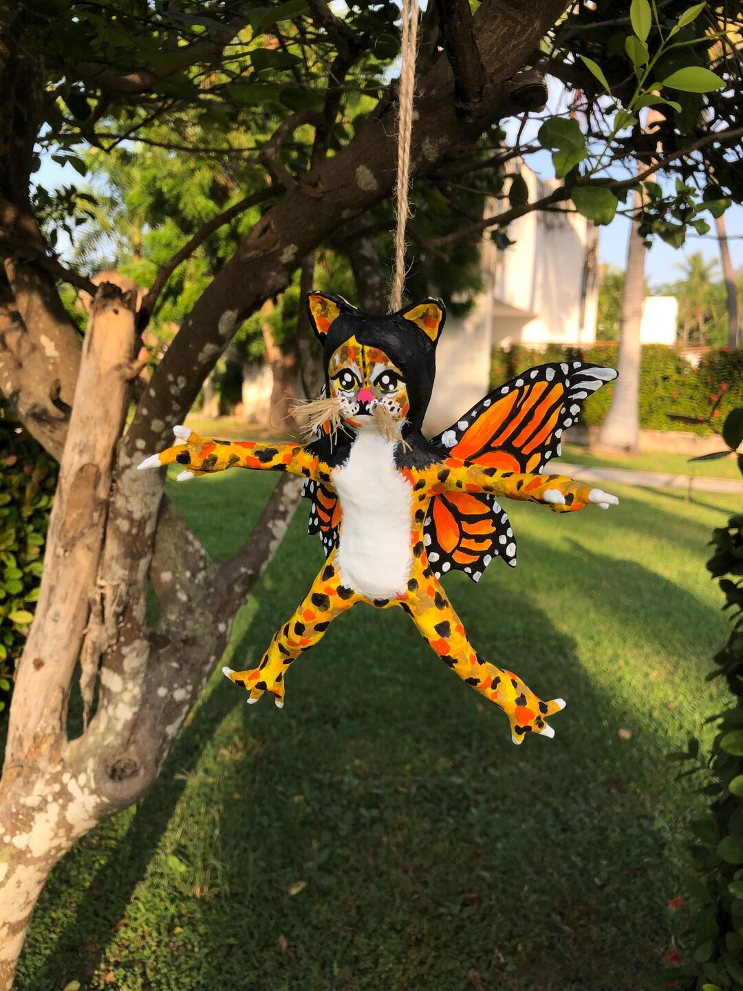Kitten With Monarch Butterfly Wings - Alebrije Cat - Etsy