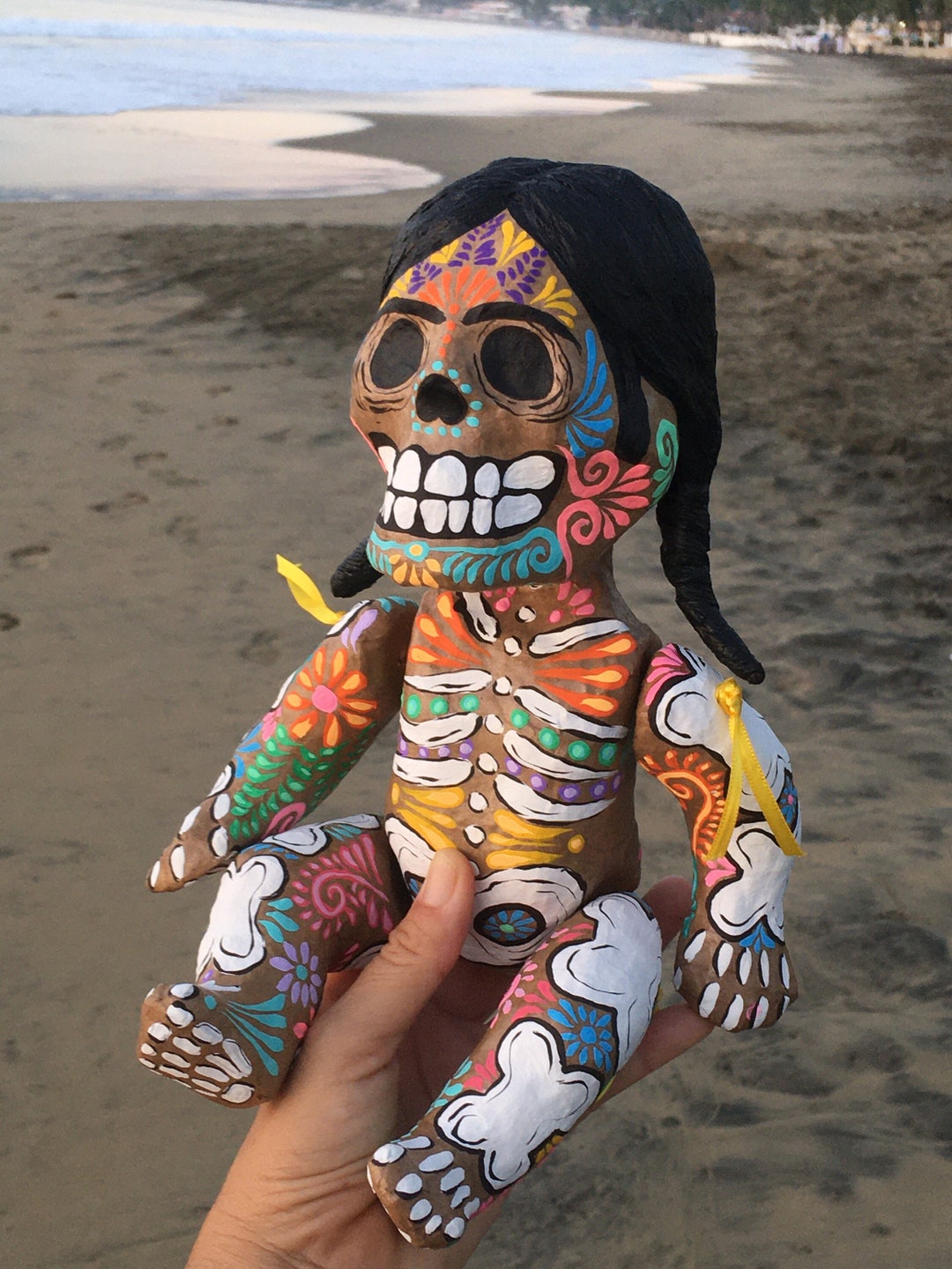 Day of the Dead Paper Mache Skeleton , Mexican Folk Art, Calaca ...