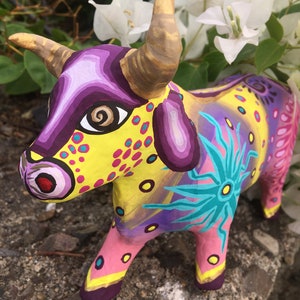 Paper Mache Alebrije Bull, Mexican Home Decor, Mexican Folk Art ...